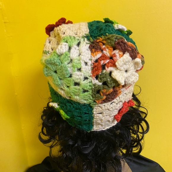 Handmade | Other | Scrap Granny Squares Hat Multi Colors Nwot | Poshmark